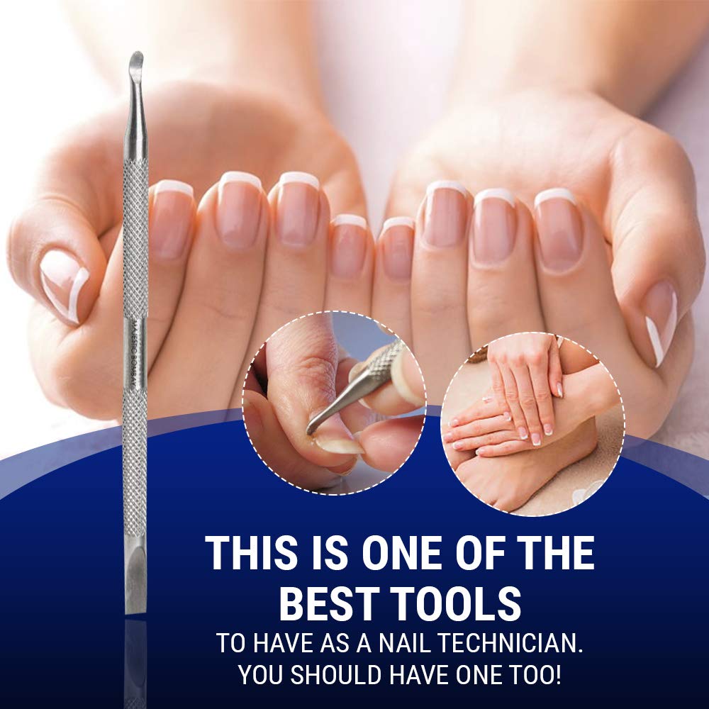 Professional Cuticle Pusher and Nail Cleaner Tool